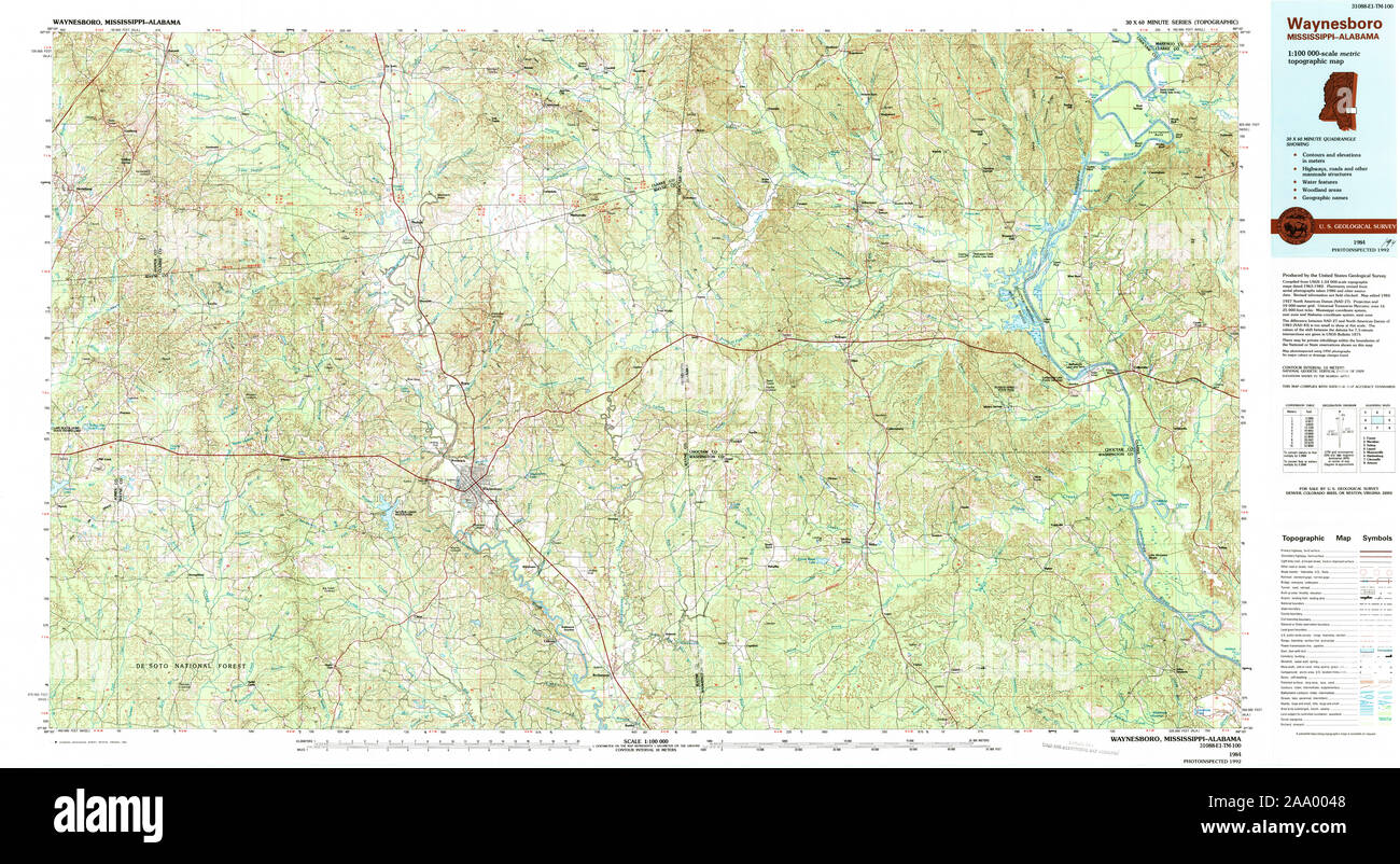 Waynesboro mississippi map hi-res stock photography and images - Alamy