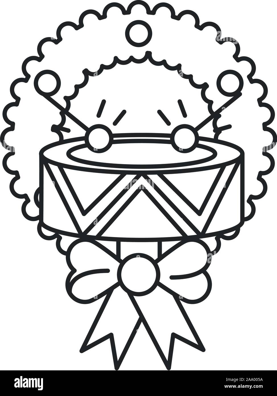 Christmas wreath postcard Black and White Stock Photos & Images - Alamy