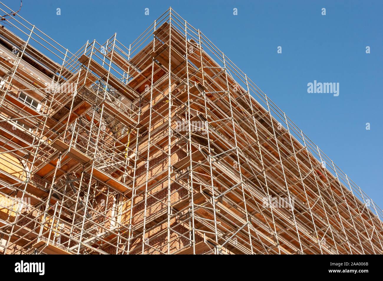 Scaffolding visible in hi-res stock photography and images - Alamy