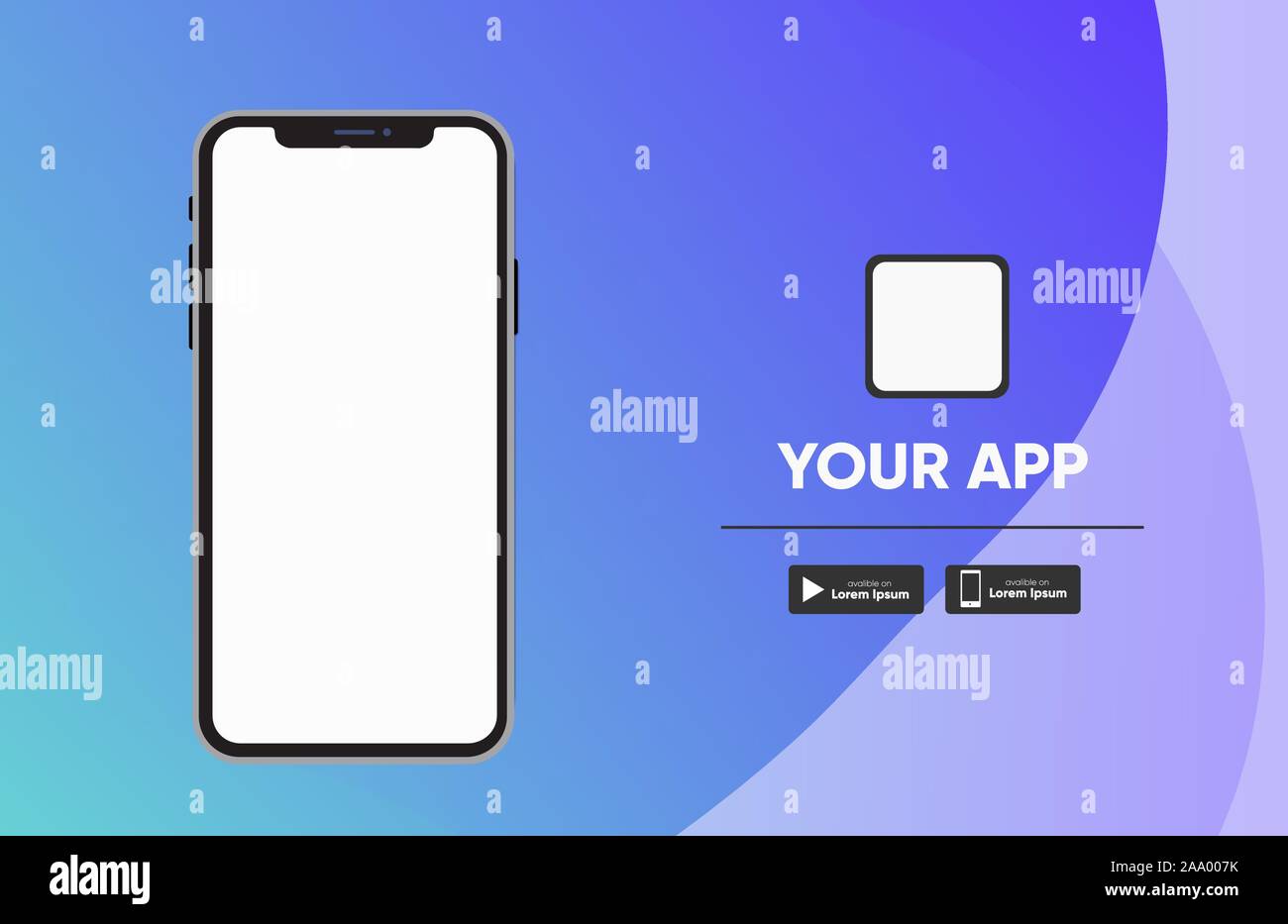 Download page of the mobile app. Advertising space for your application ...