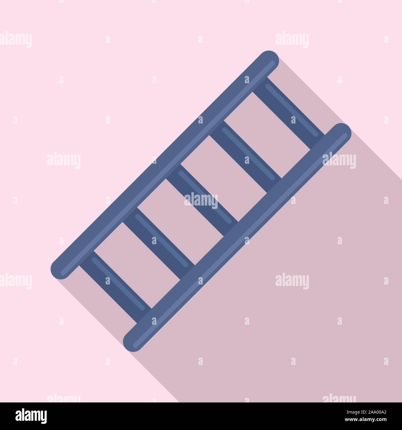 Metal ladder icon. Flat illustration of metal ladder vector icon for ...