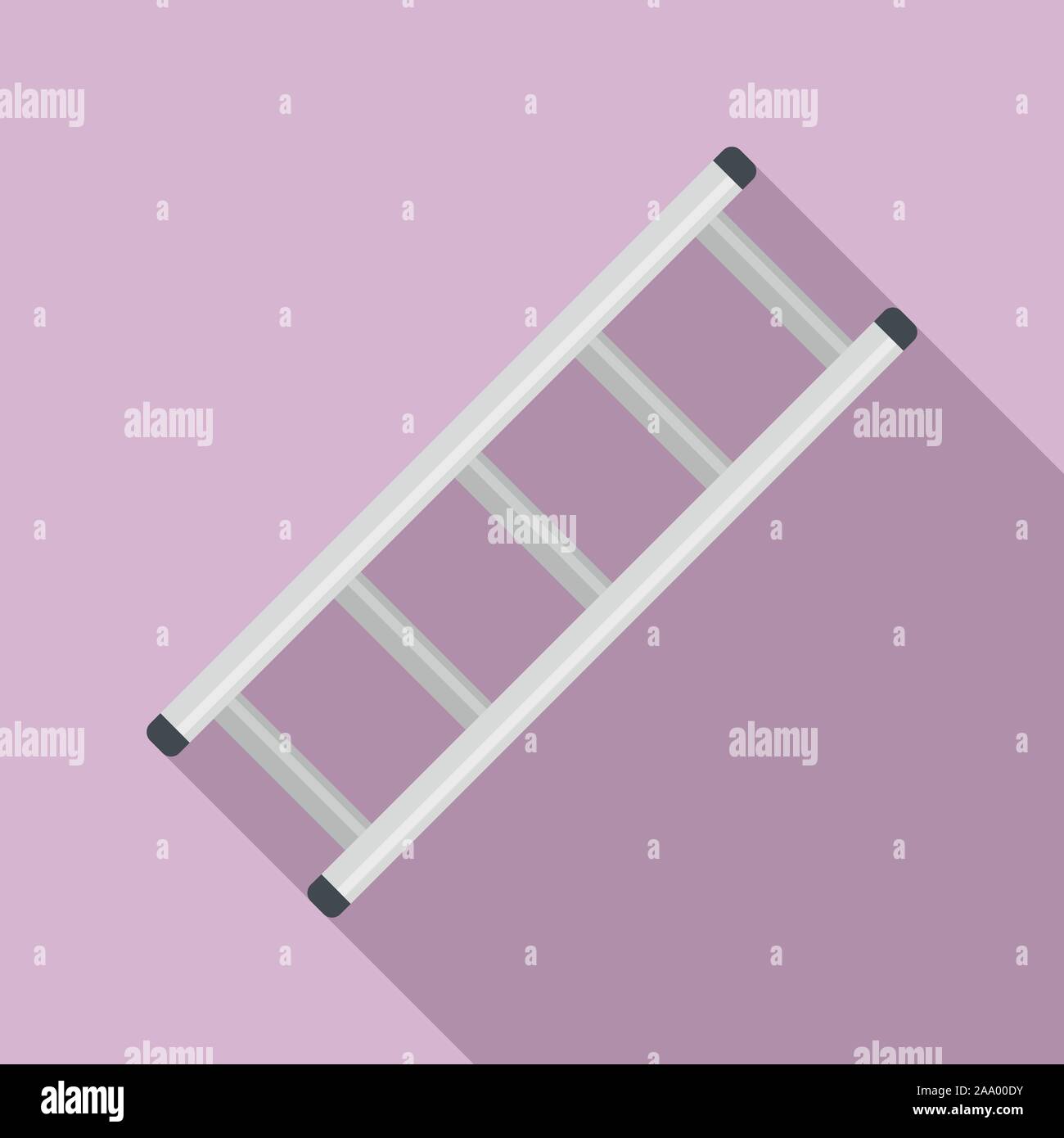 Steel ladder icon. Flat illustration of steel ladder vector icon for ...