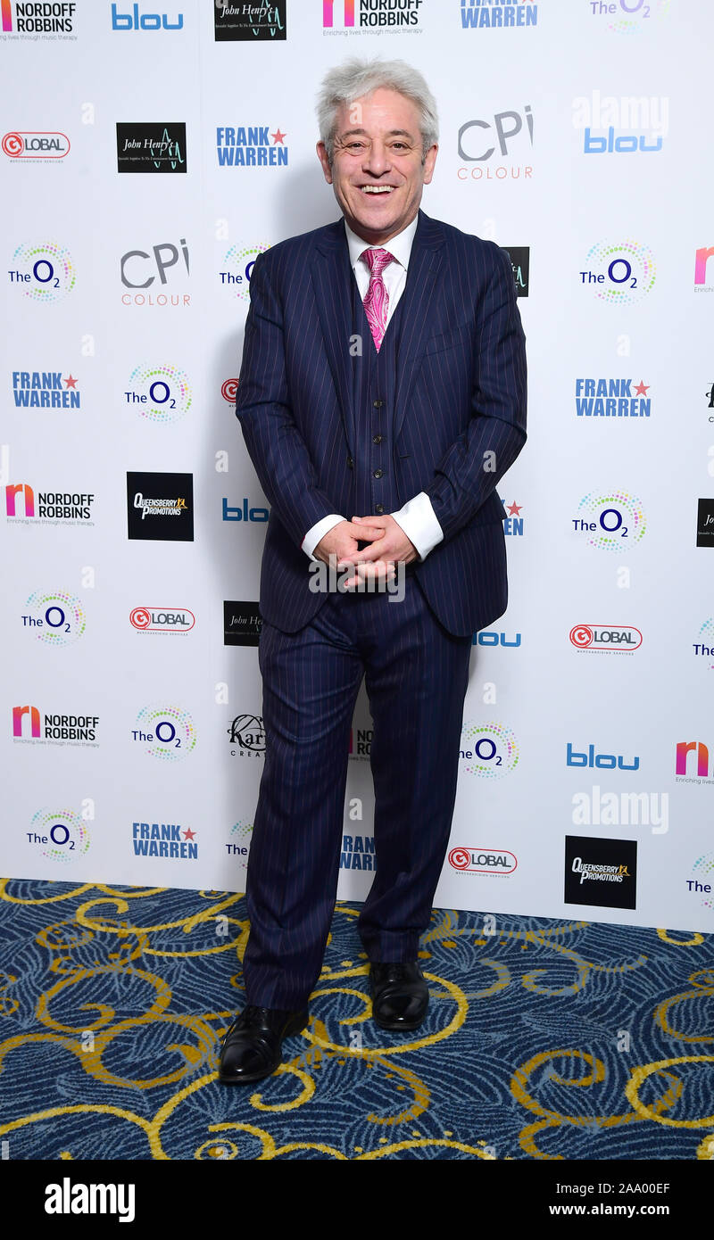 John Bercow attending the Nordoff Robbins Boxing Dinner held at the ...