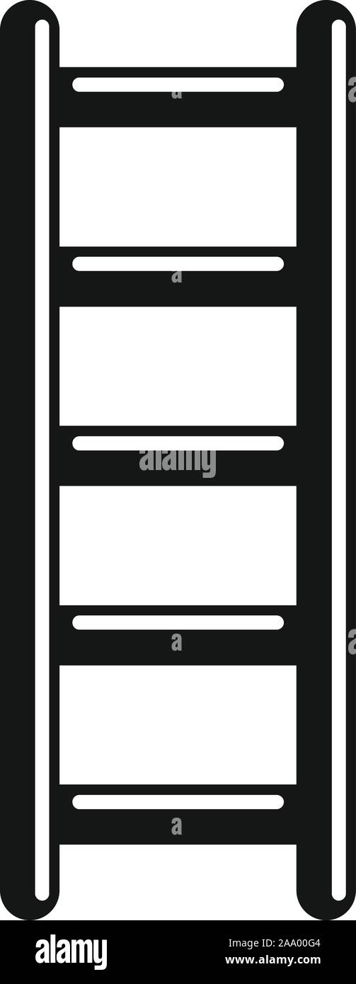 Metal ladder icon. Simple illustration of metal ladder vector icon for ...