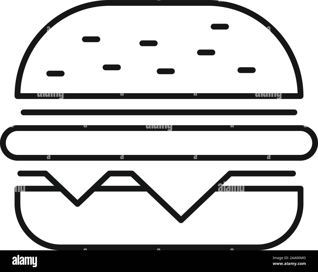 Fast food addiction icon. Outline fast food addiction vector icon for ...