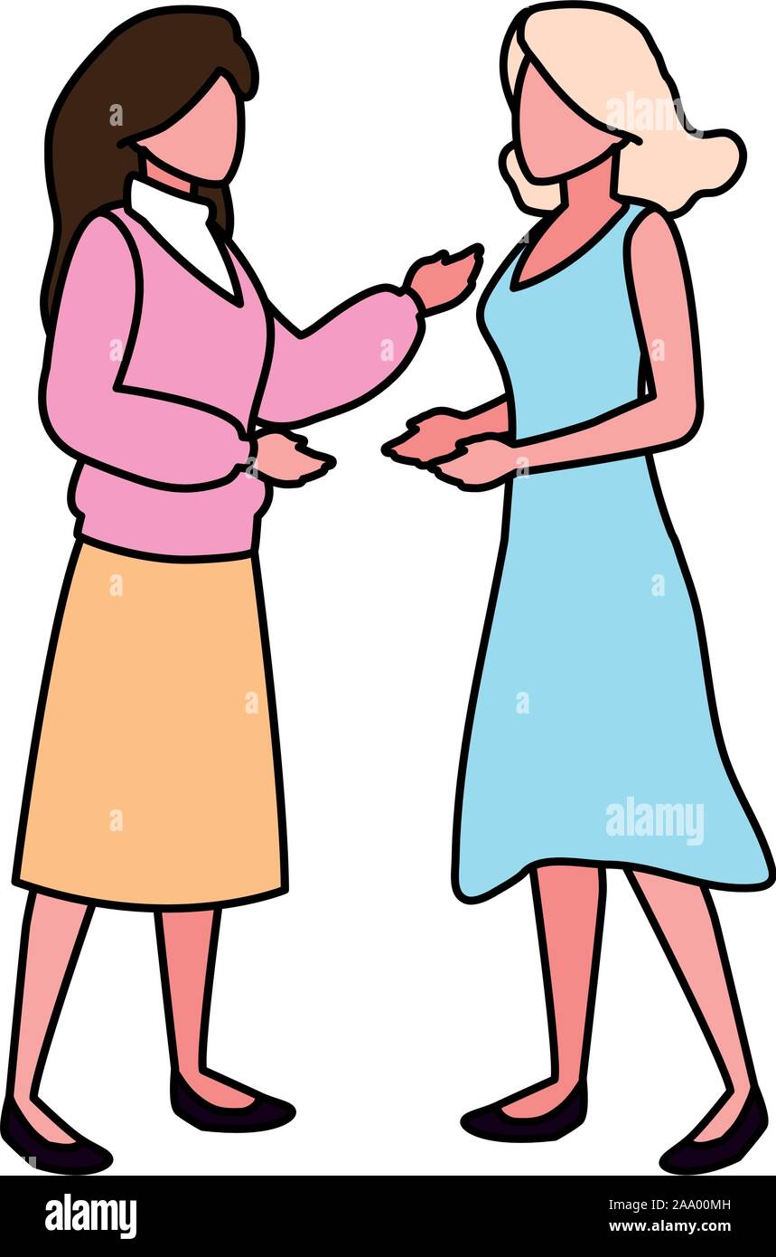 women standing on white background vector illustration design Stock ...