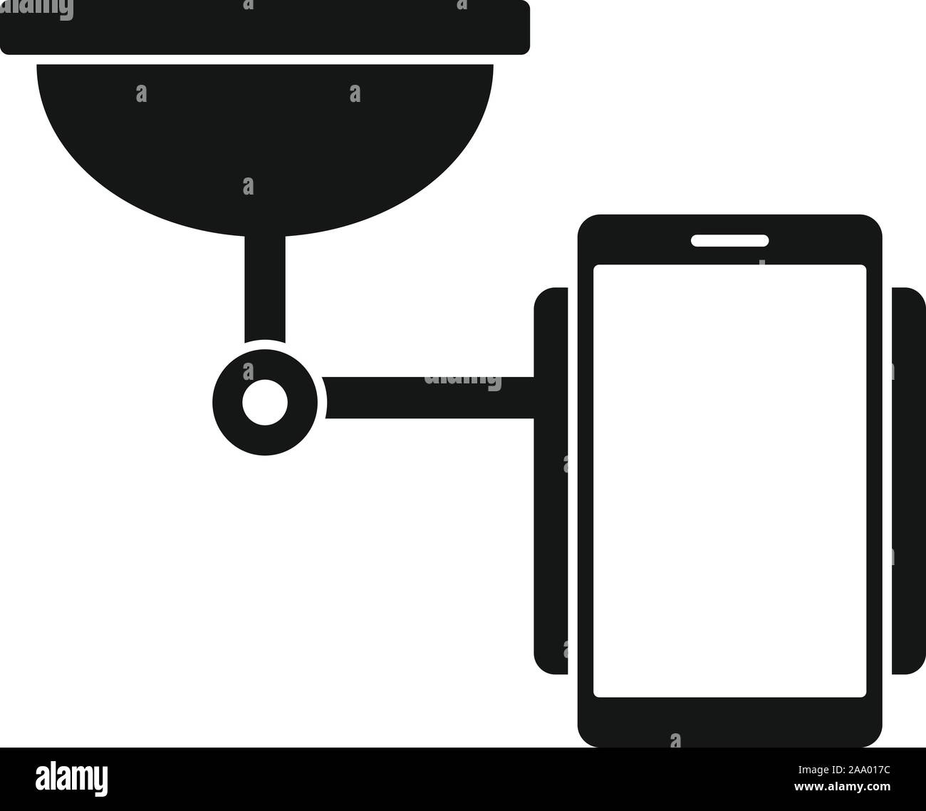 Mobile phone holder icon. Simple illustration of mobile phone holder ...