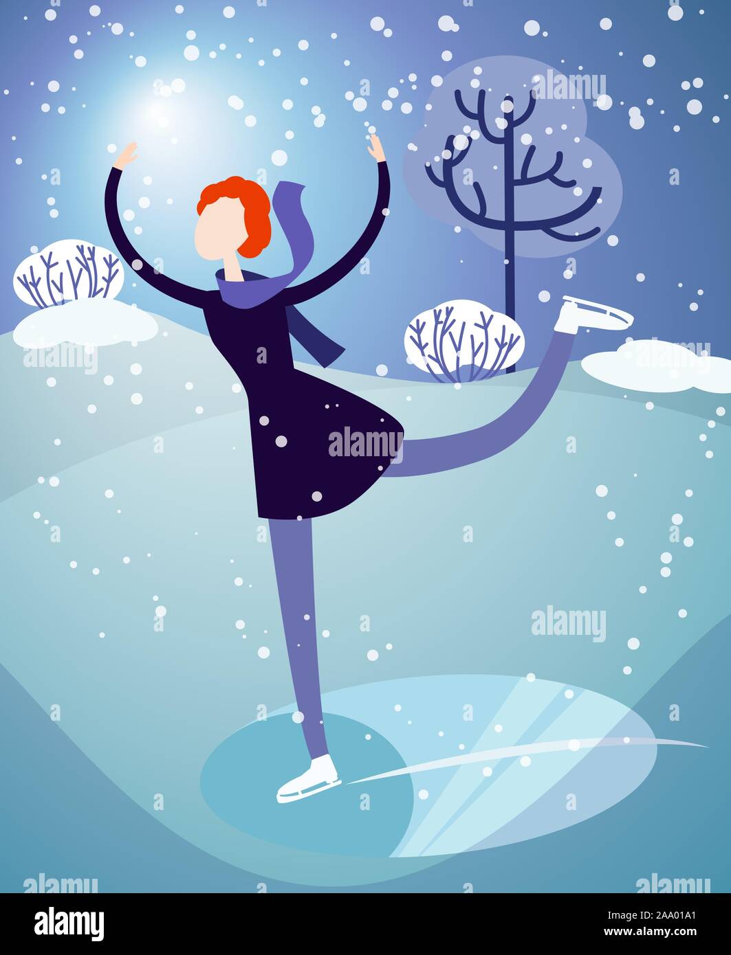 Falling ice skating hi-res stock photography and images - Alamy