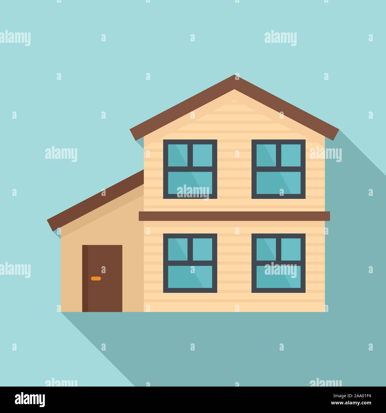 Cottage house icon. Flat illustration of cottage house vector icon for ...