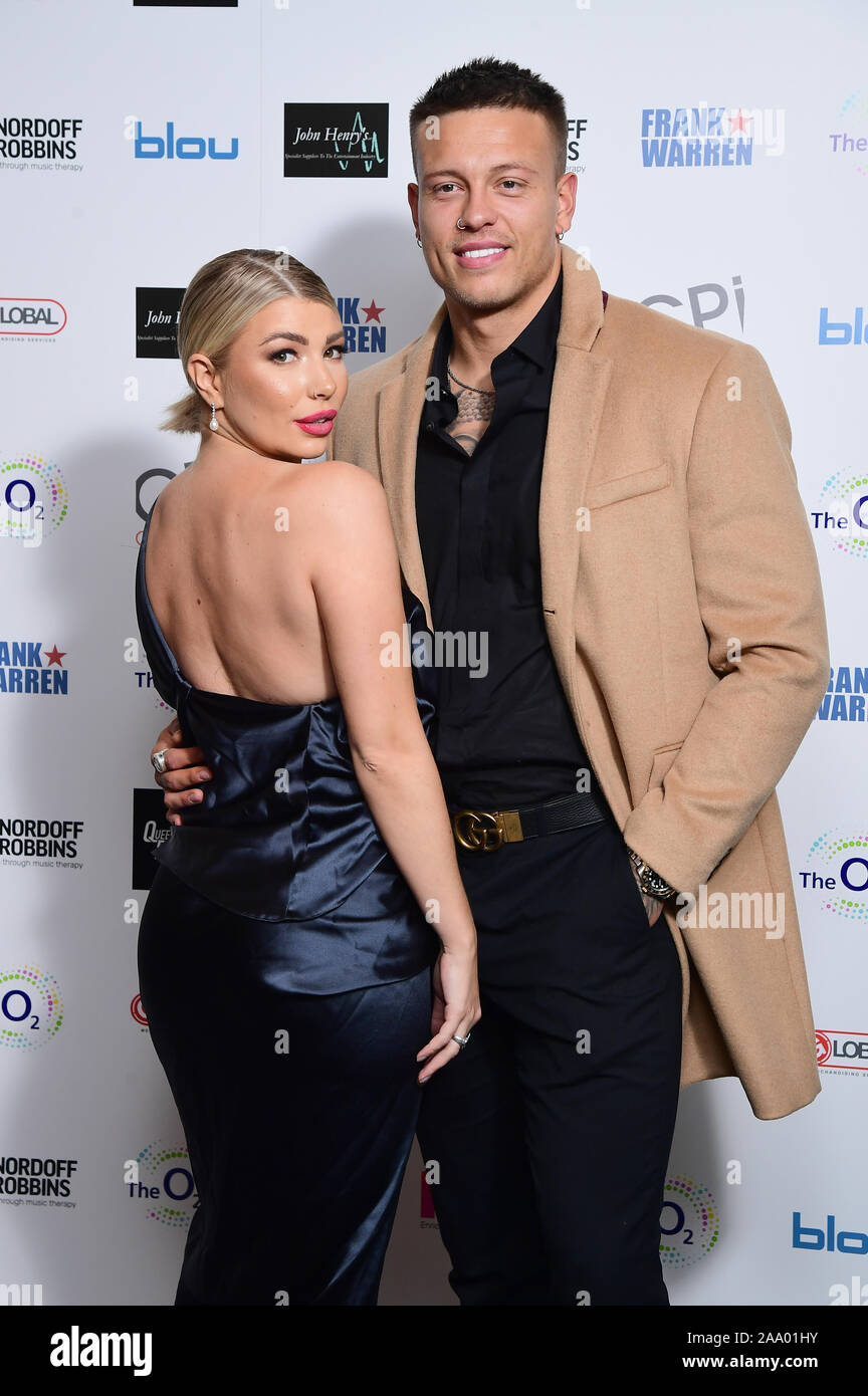 Olivia Buckland and Alex Bowen attending the Nordoff Robbins Boxing ...