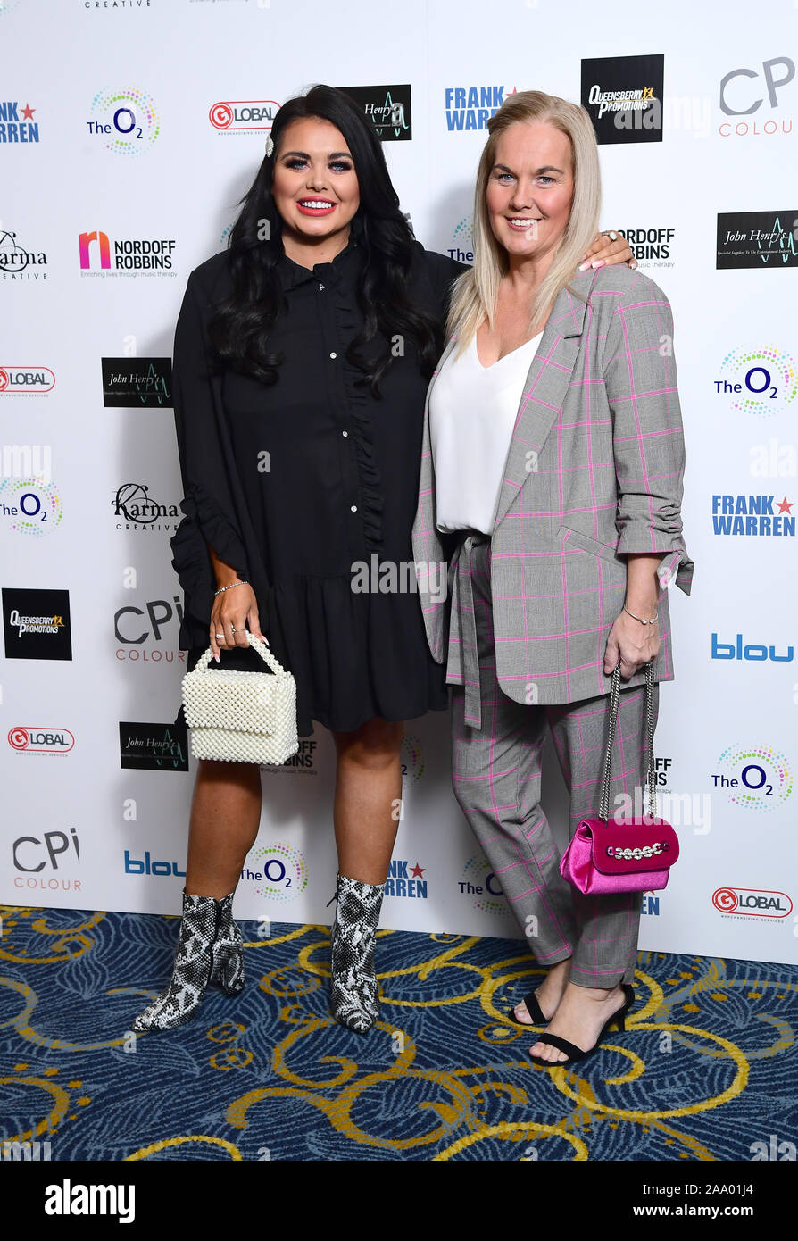 Scarlett and Betty Moffatt attending the Nordoff Robbins Boxing Dinner ...