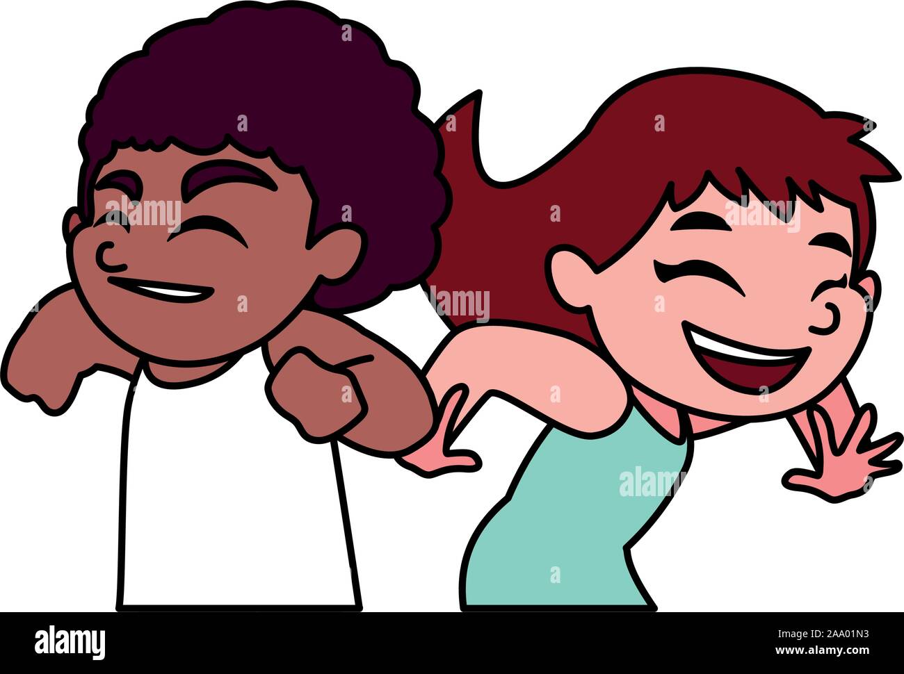 children smiling on white background vector illustration design Stock ...