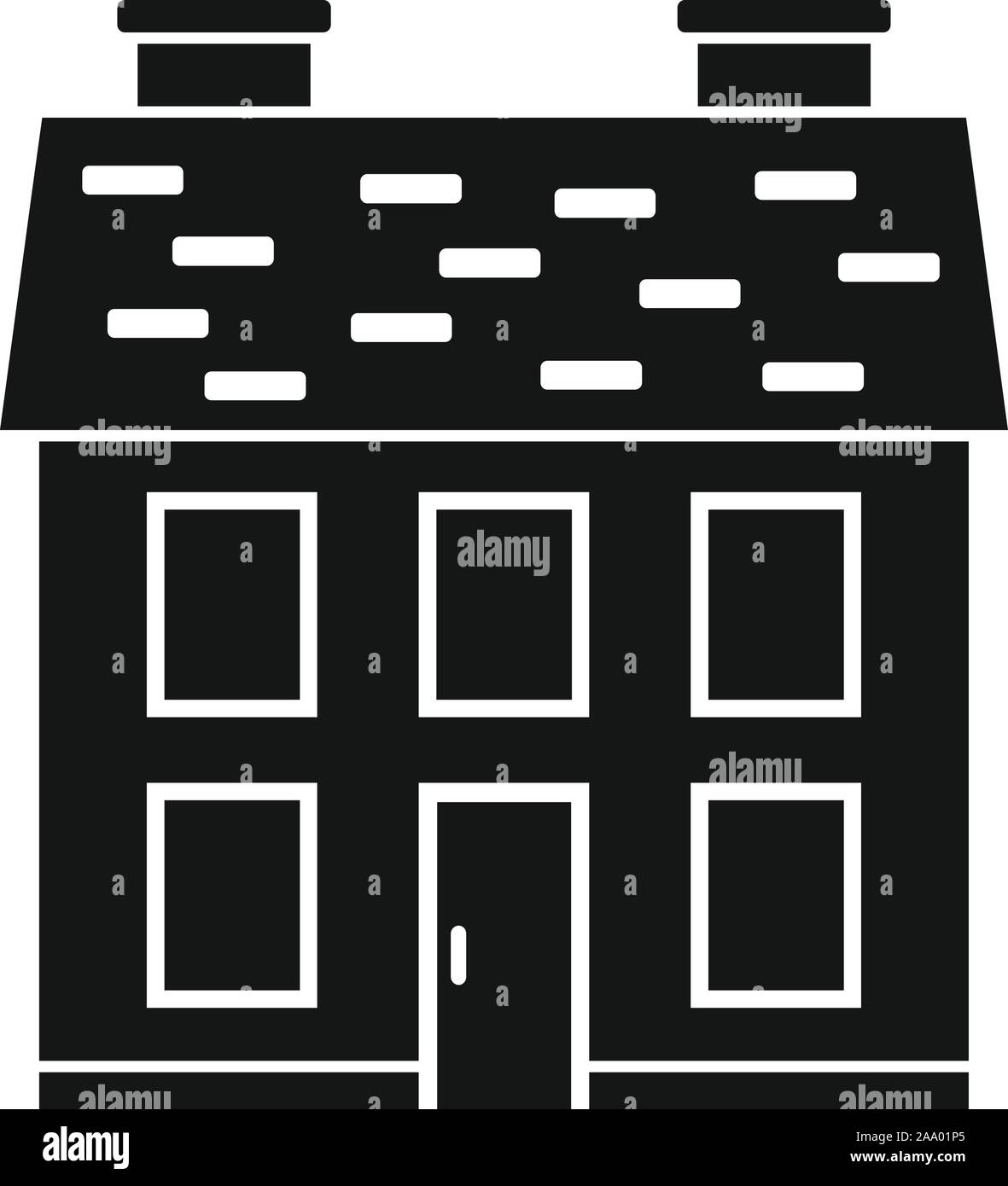 Chalet cottage icon. Simple illustration of chalet cottage vector icon ...