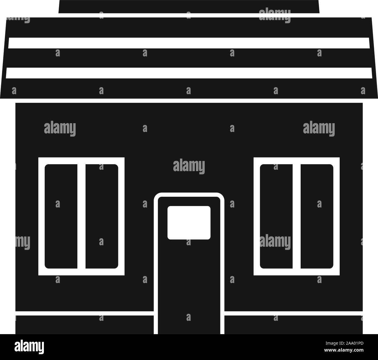 Residential cottage icon. Simple illustration of residential cottage ...