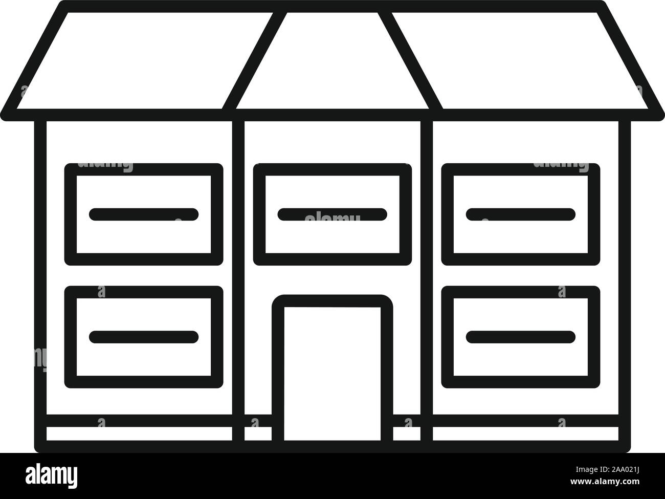 American cottage icon. Outline american cottage vector icon for web ...