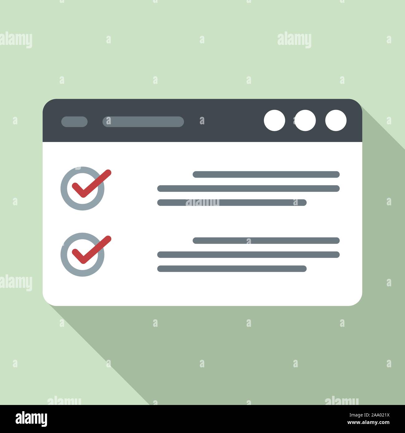 Web checklist icon. Flat illustration of web checklist vector icon for ...