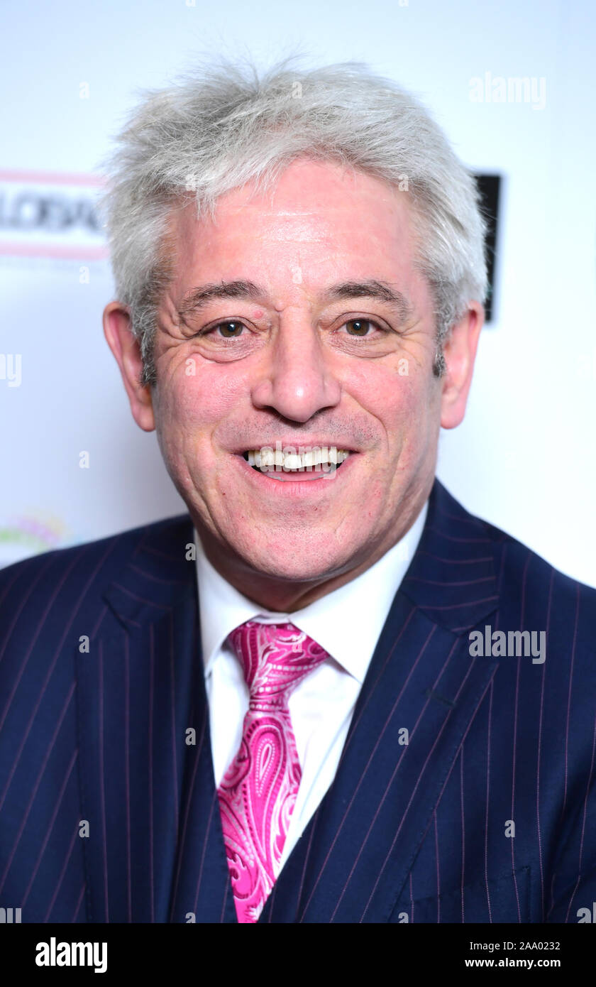John bercow attending nordoff robbins boxing dinner held hilton hotel ...