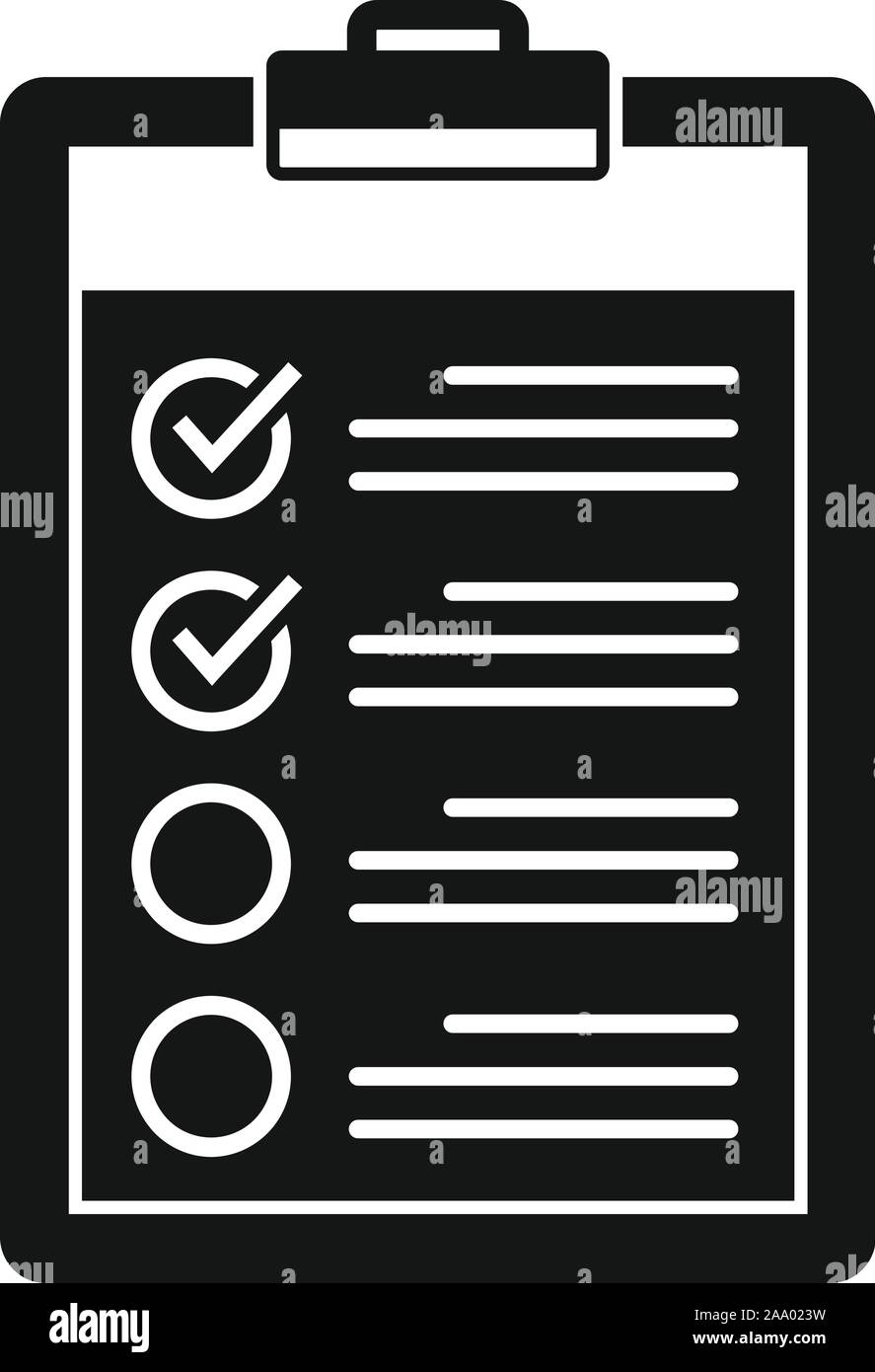 Checklist icon. Simple illustration of checklist vector icon for web ...