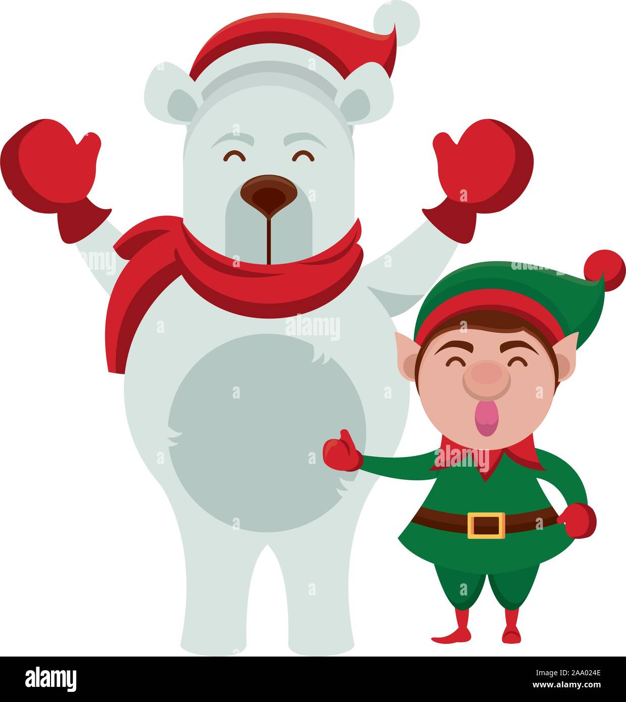 cute santa helper christmas character Stock Vector Image & Art - Alamy