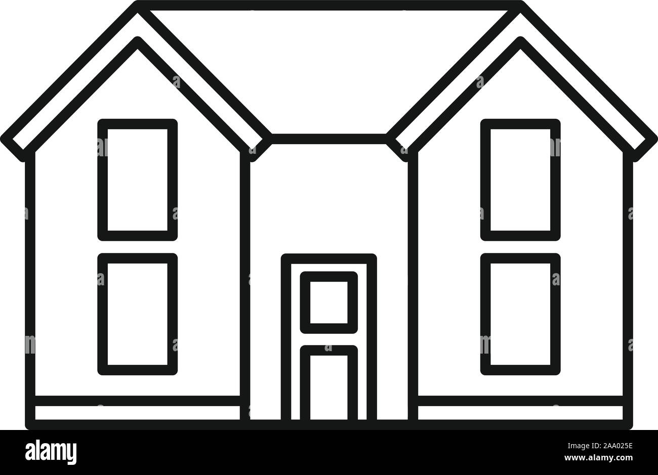Cityscape cottage icon. Outline cityscape cottage vector icon for web ...