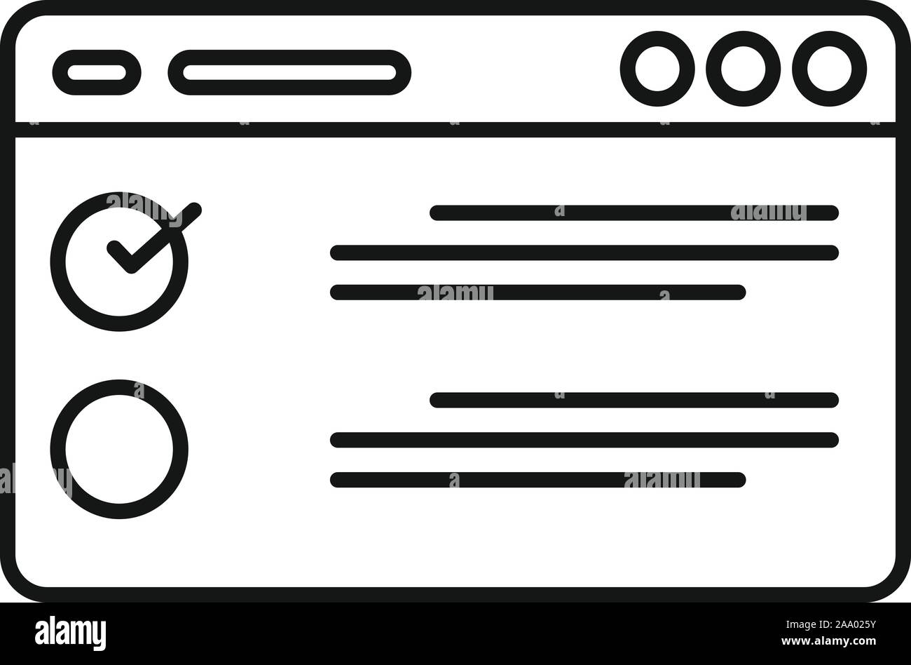 Web checklist icon. Outline web checklist vector icon for web design ...