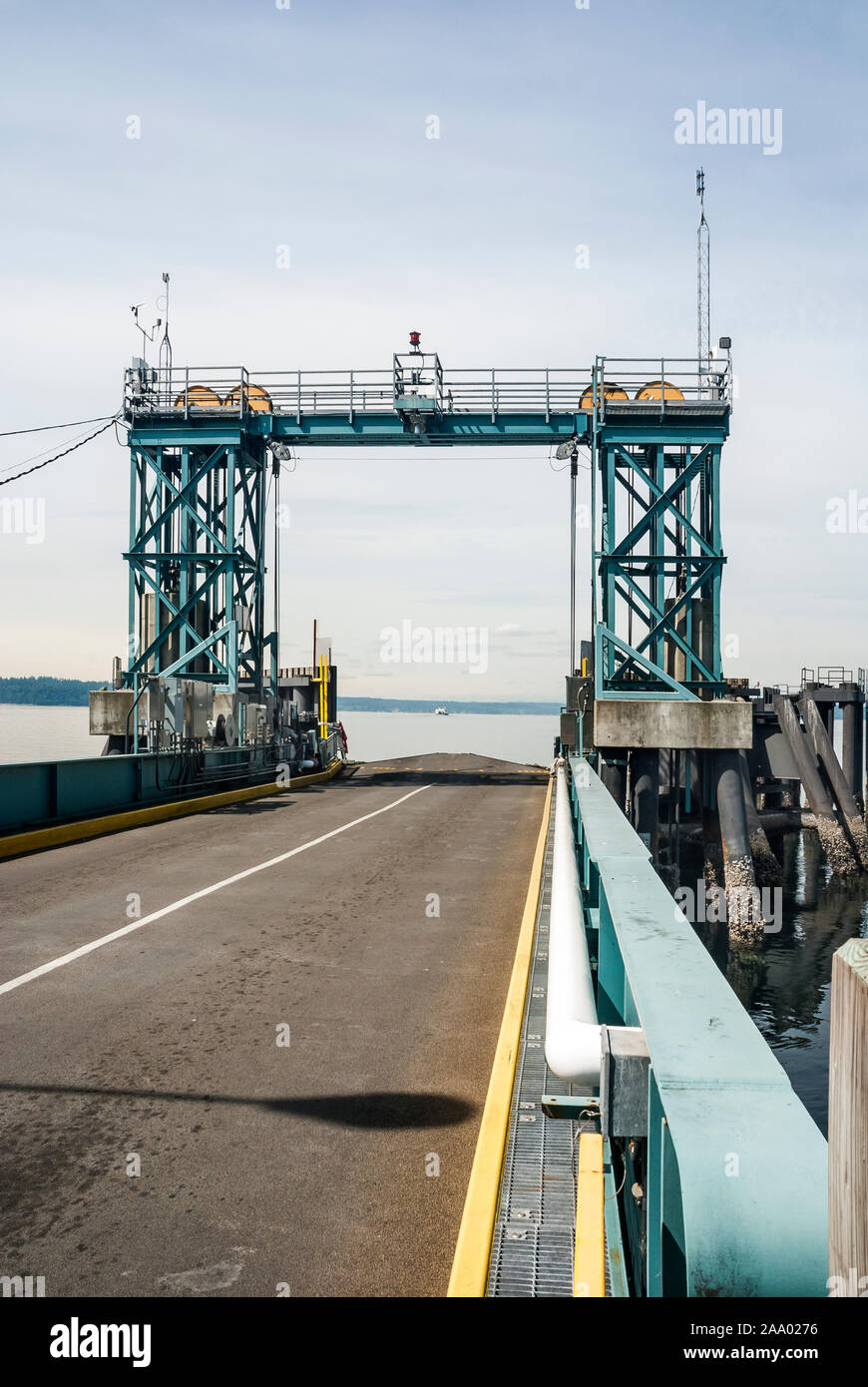 End of dock at Fauntleroy Terminal ferry loading area in West Seattle ...