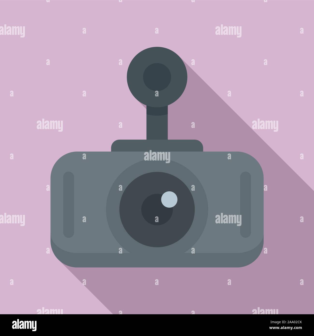 Modern car recorder icon. Flat illustration of modern car recorder ...