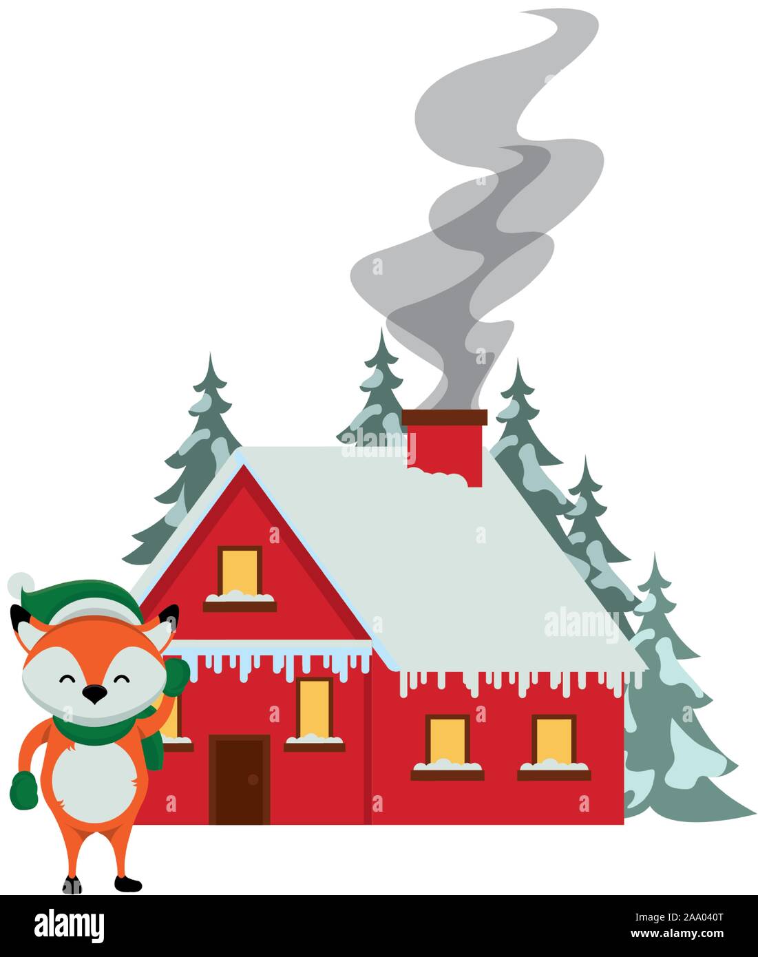 Fox house Stock Vector Images - Alamy