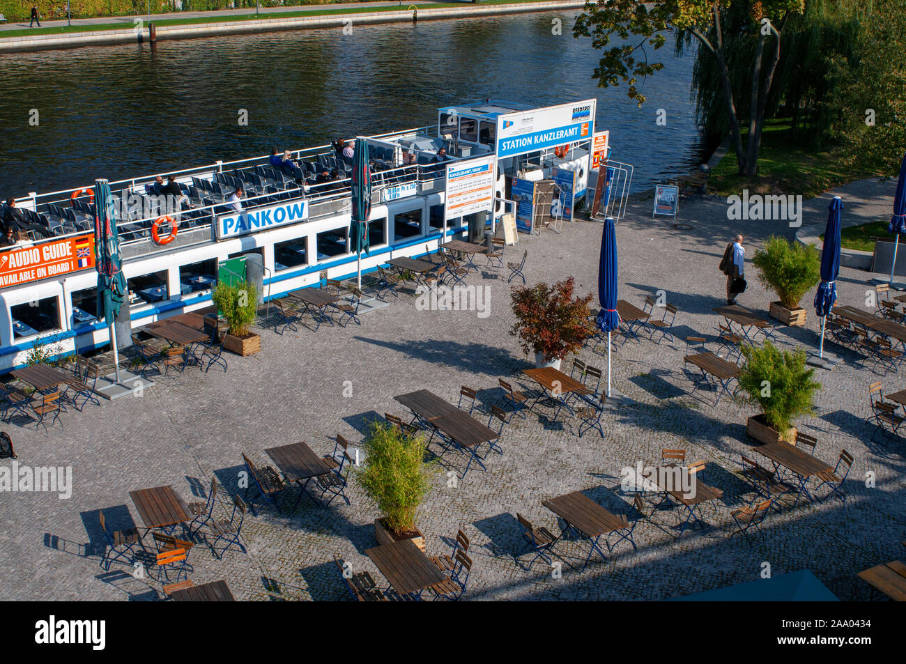 Boat excursion in the Spree river, Berlin. Spree, Landwehrkanal and ...