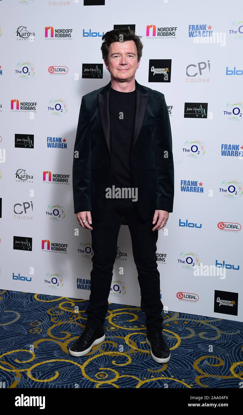 Rick Astley attending the Nordoff Robbins Boxing Dinner held at the ...