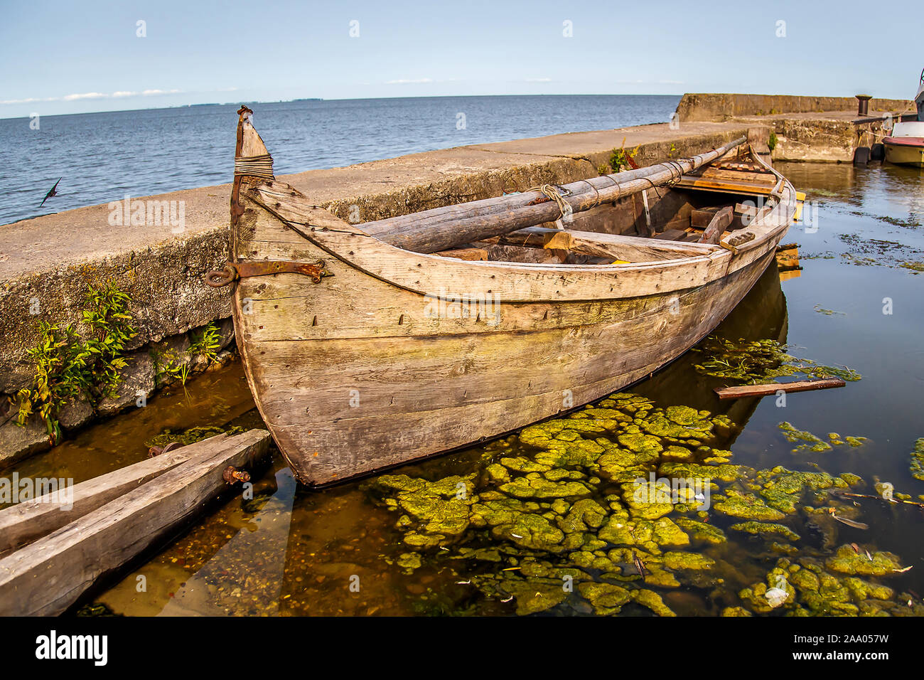 Old rowing boat stands hi-res stock photography and images - Alamy