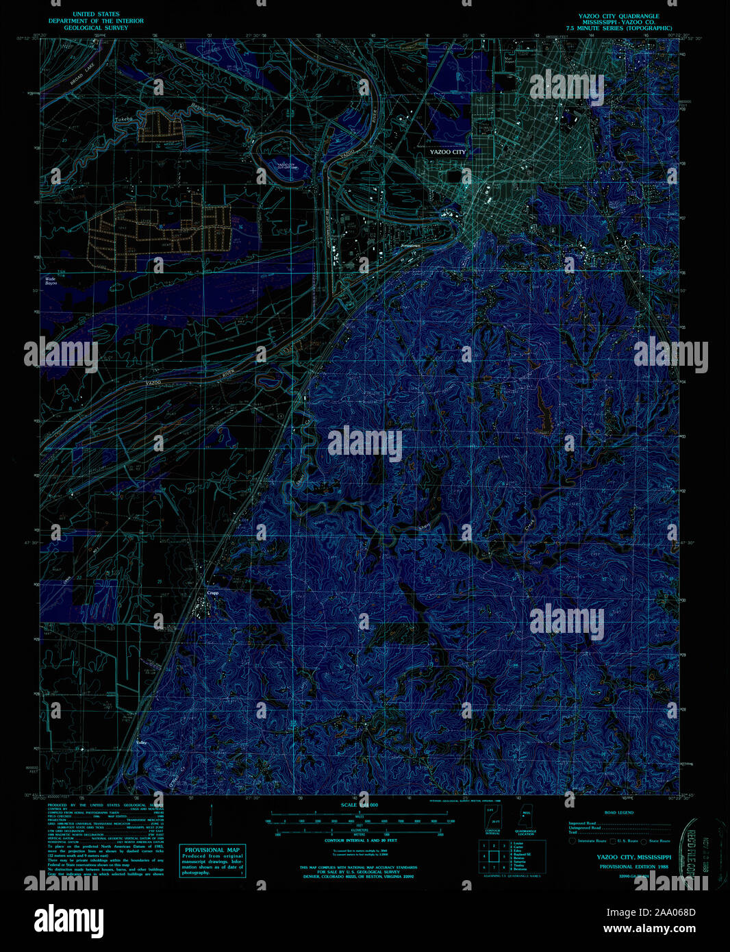 Yazoo city map hi-res stock photography and images - Alamy