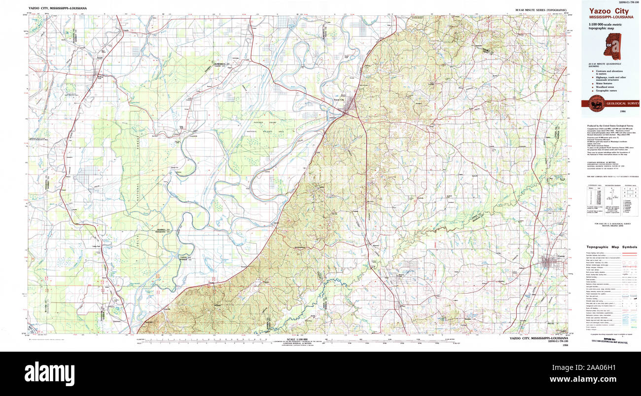Yazoo city mississippi map hi-res stock photography and images - Alamy