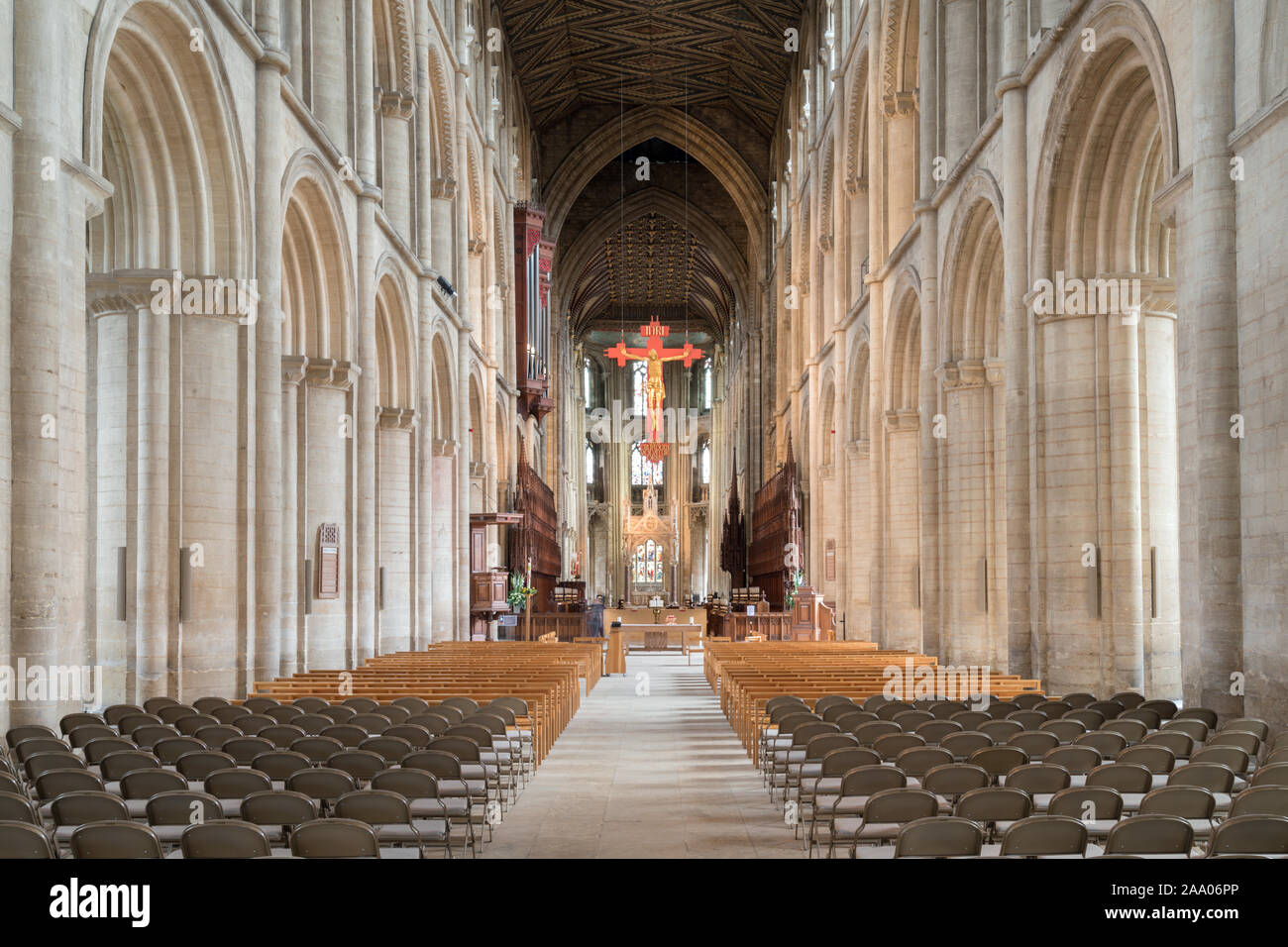 Interior of Peterborough Cathedral, Cambridgeshire, UK Stock Photo - Alamy