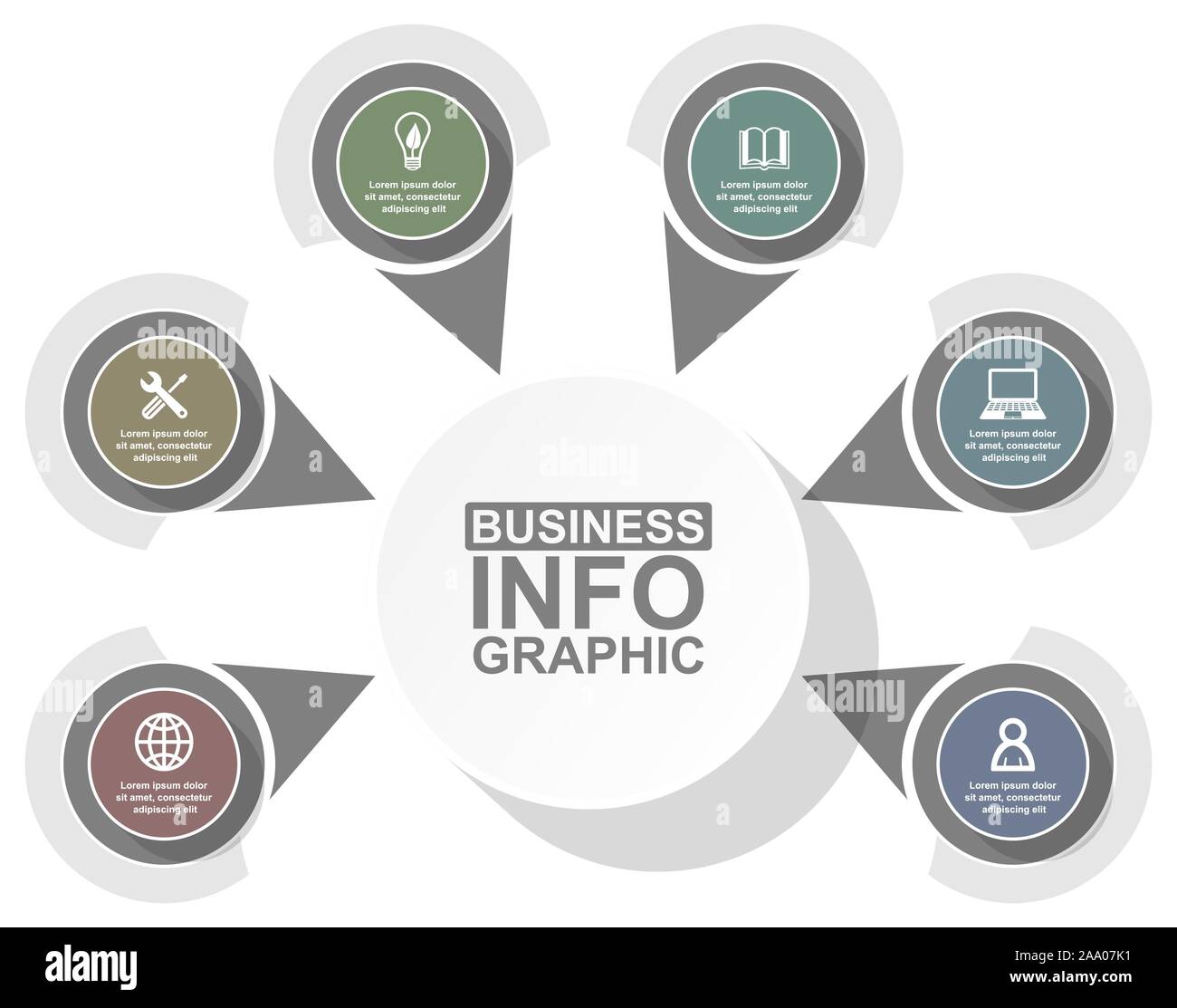 Business diagram, vector circular infographic template, web ...
