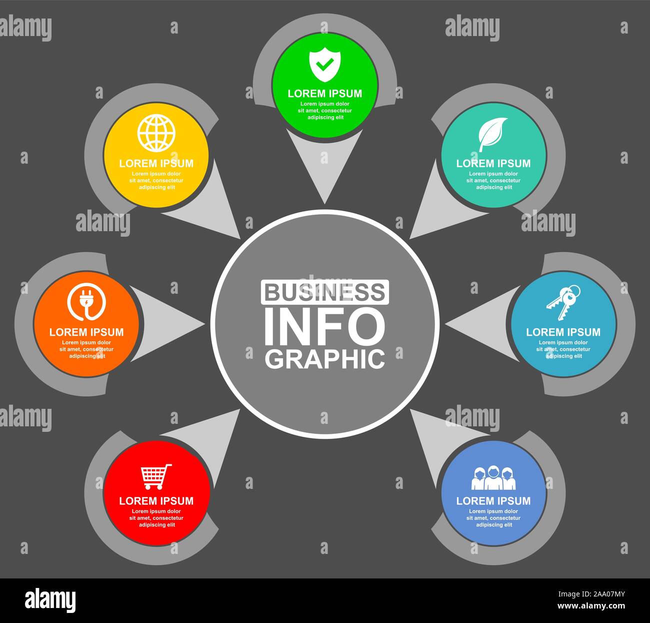 Business diagram, vector circular infographic template, web ...