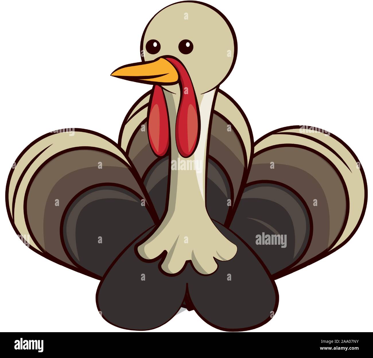 turkey bird animal thanksgiving character Stock Vector Image & Art - Alamy
