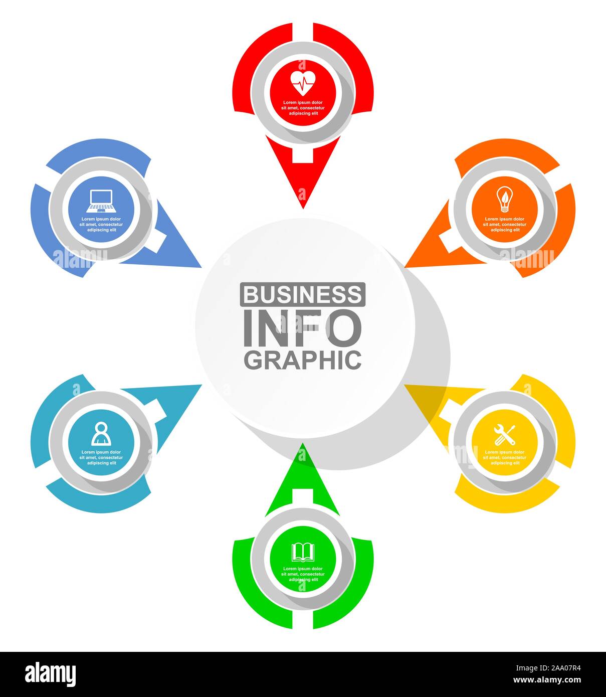 Business diagram, vector circular infographic template, web ...
