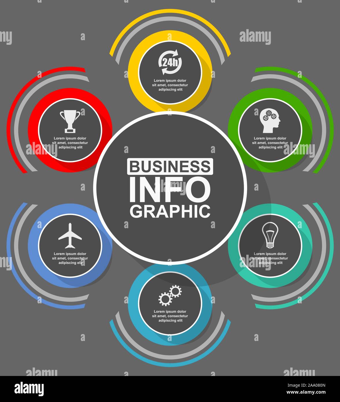 Business diagram, vector circular infographic template, web ...