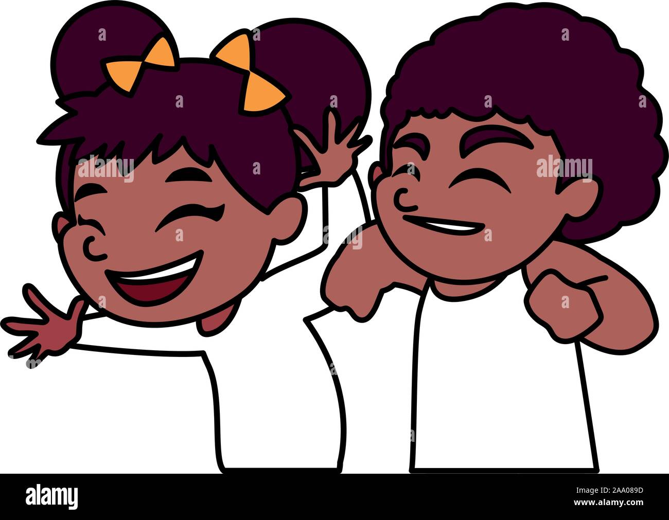 children smiling on white background vector illustration design Stock ...
