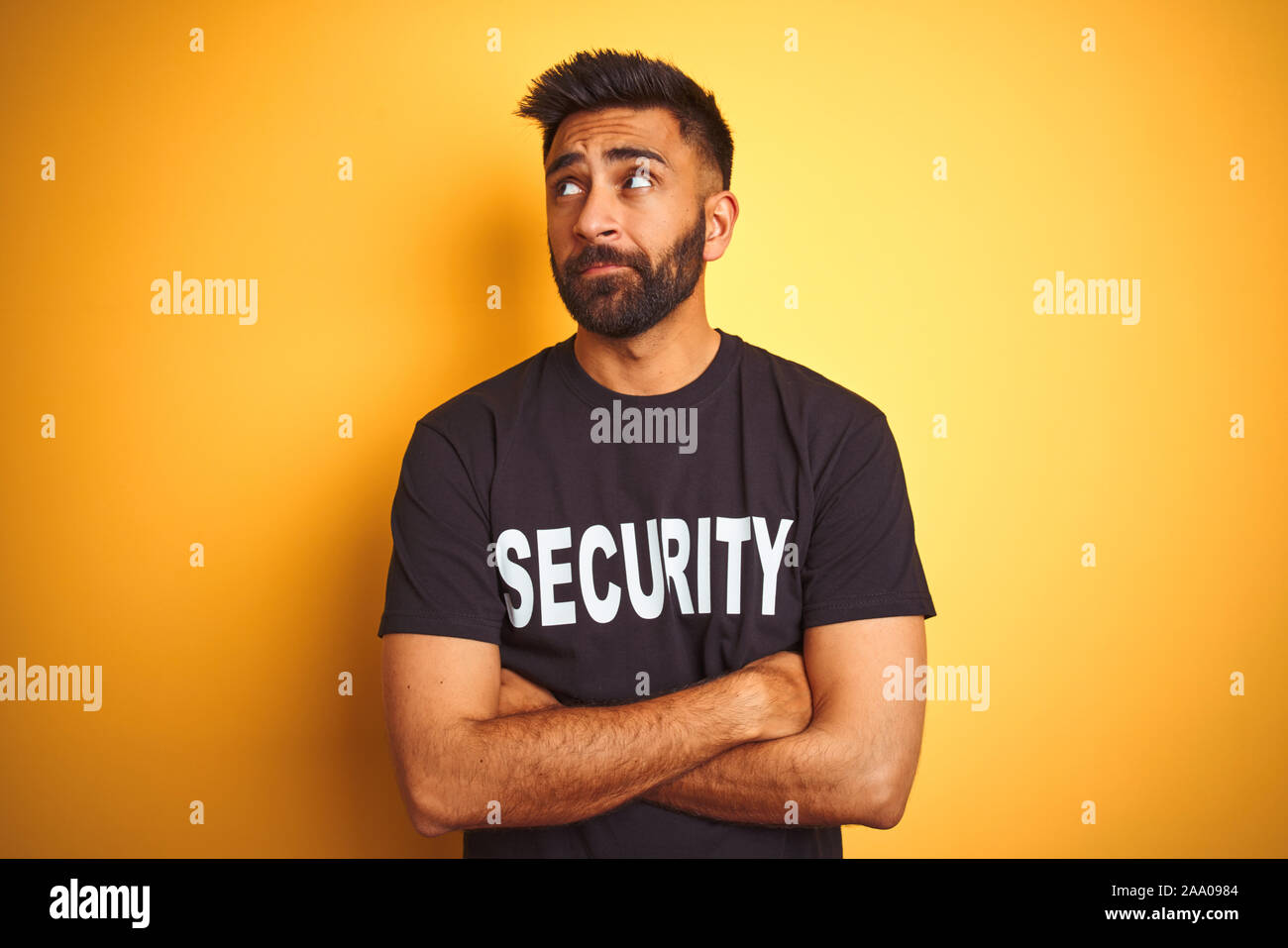Side view indian security guard hi-res stock photography and images - Alamy
