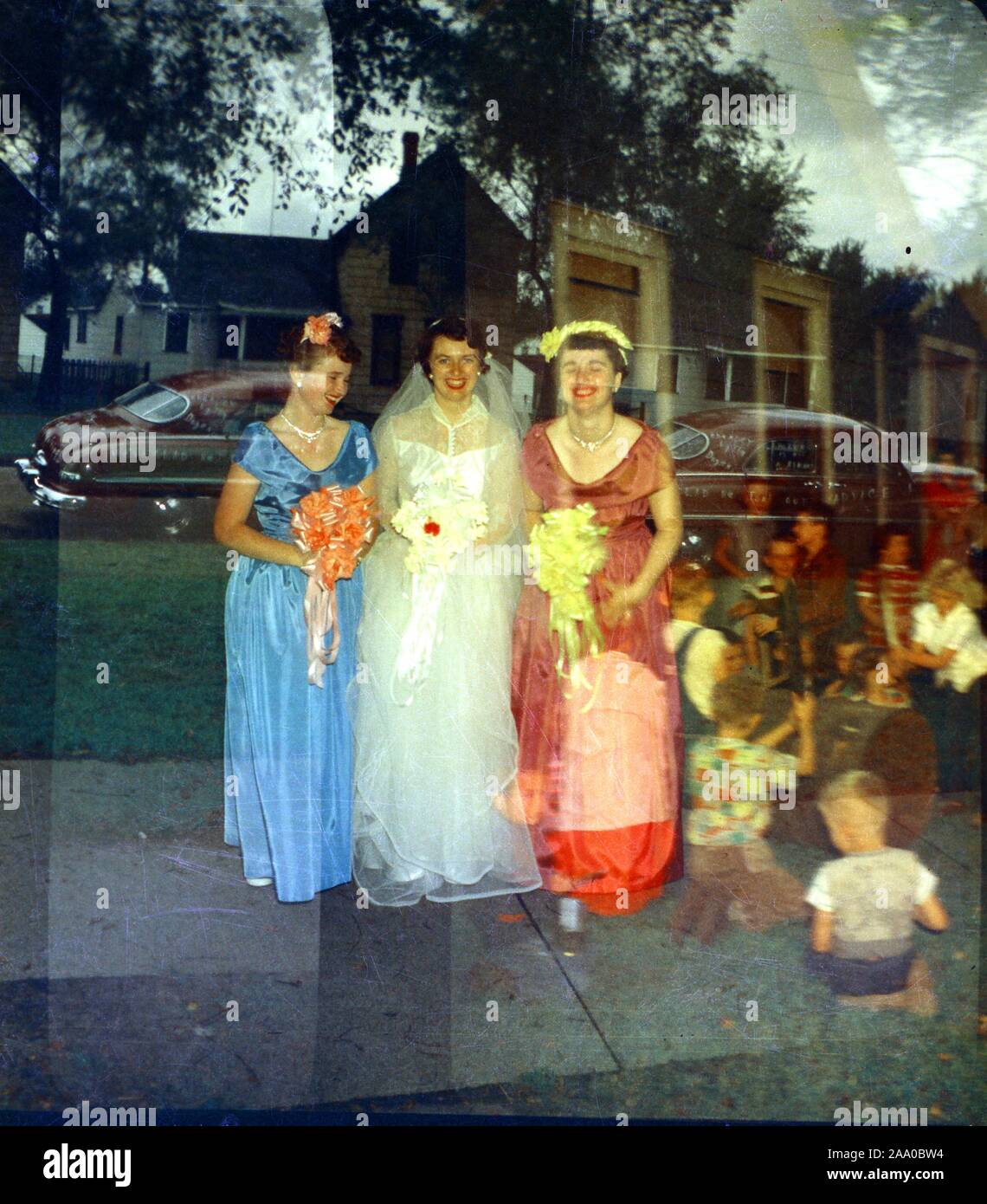 Vintage example of a photographic triple exposure, where a negative is ...