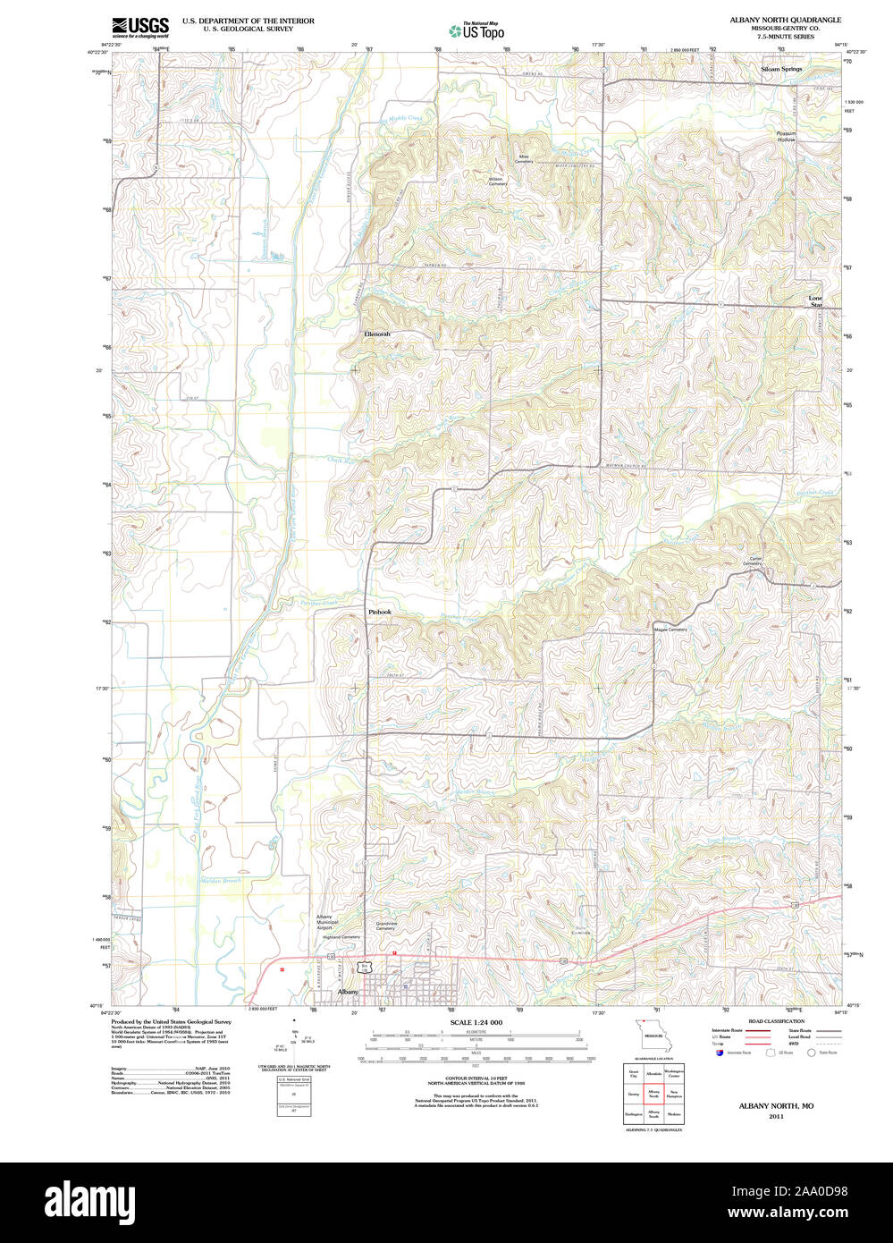 Map of albany missouri hi-res stock photography and images - Alamy