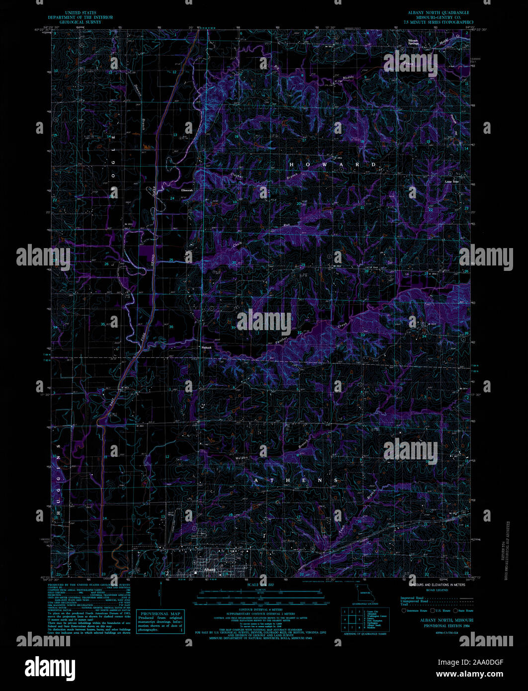 Map of albany missouri hi-res stock photography and images - Alamy