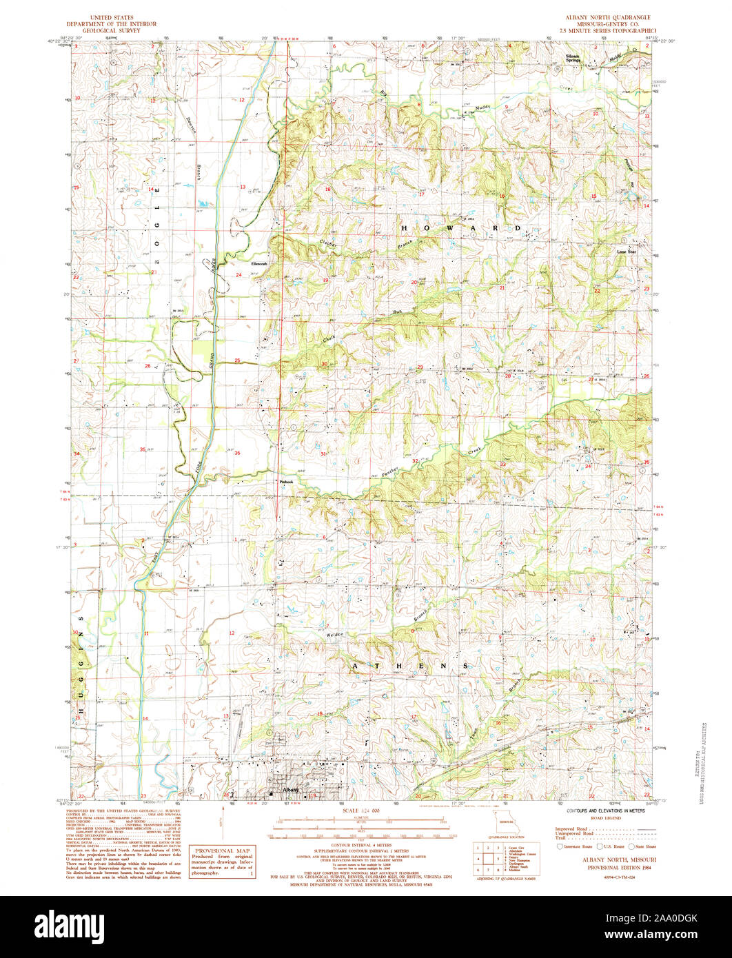 Map of albany missouri hi-res stock photography and images - Alamy