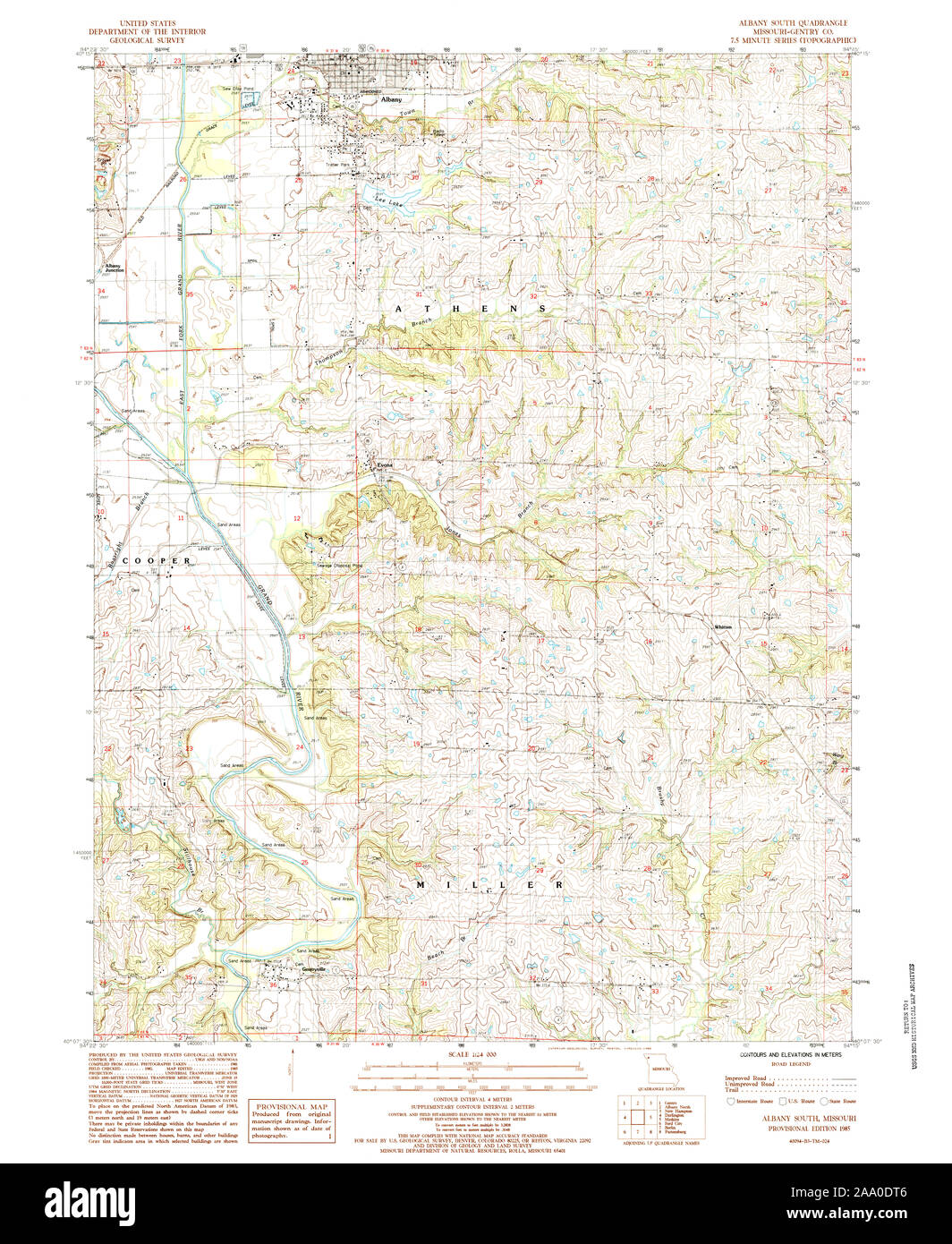 Map of albany missouri hi-res stock photography and images - Alamy