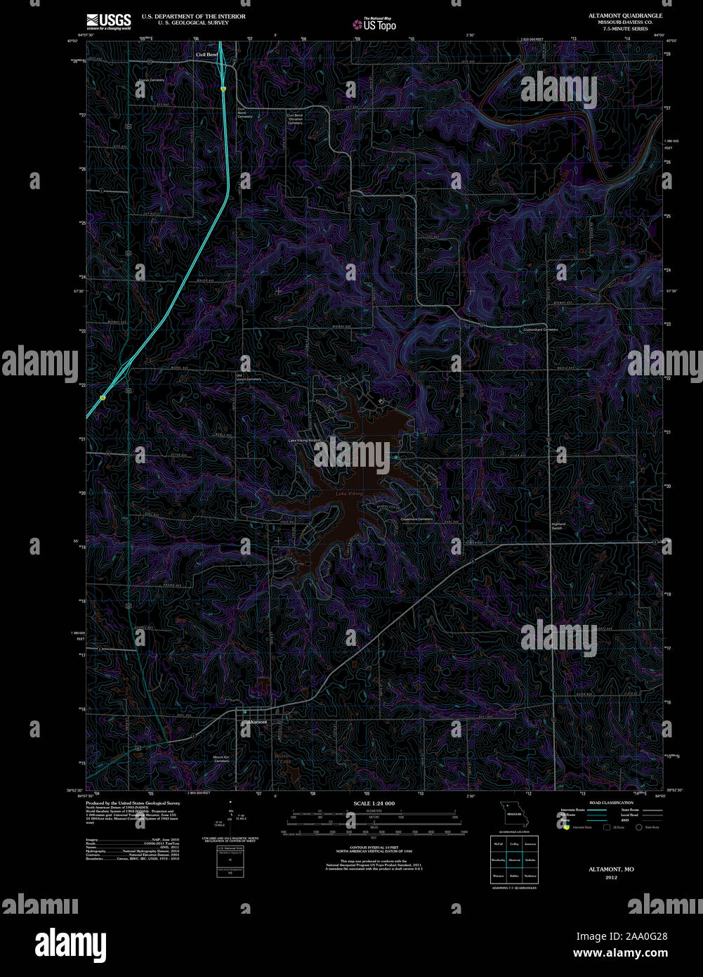 Map of altamont missouri hi-res stock photography and images - Alamy