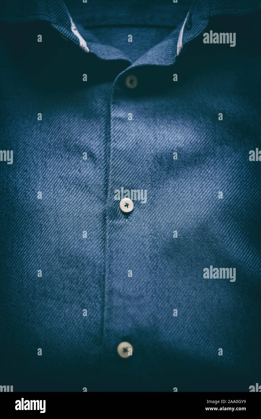 Blue Shirt Background. Textile texture Stock Photo - Alamy
