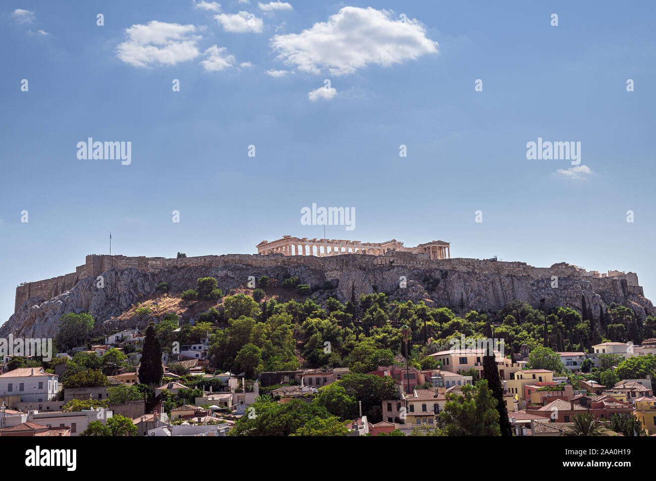 The Temple of the Goddess of Wisdom, placed in a hill, in the center of ...