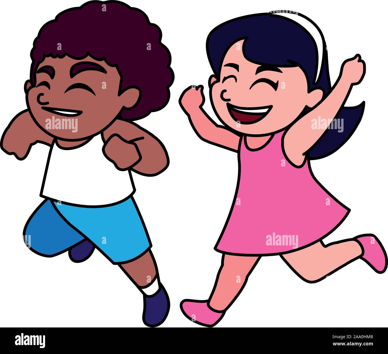 children smiling on white background vector illustration design Stock ...